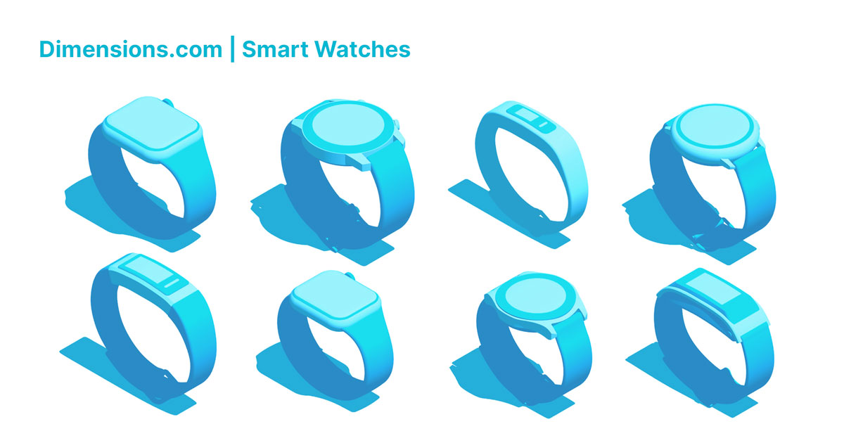 Smart Watches Dimensions & Drawings | Dimensions.com