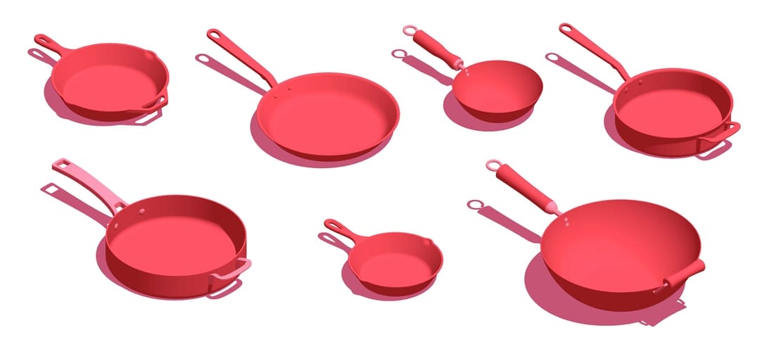 Cooking Pans Dimensions & Drawings | Dimensions.com