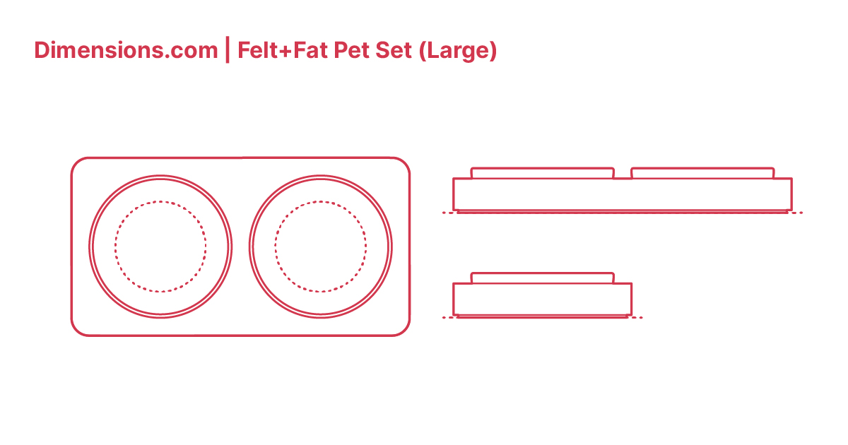 Felt+Fat Pet Set - Large Dimensions & Drawings | Dimensions.com