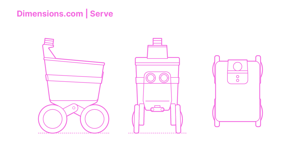 Serve (Serve Robotics) Dimensions & Drawings | Dimensions.com
