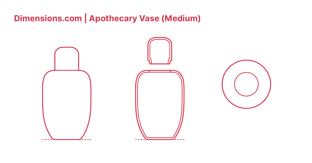 Apothecary Vase (Medium) Dimensions & Drawings | Dimensions.com