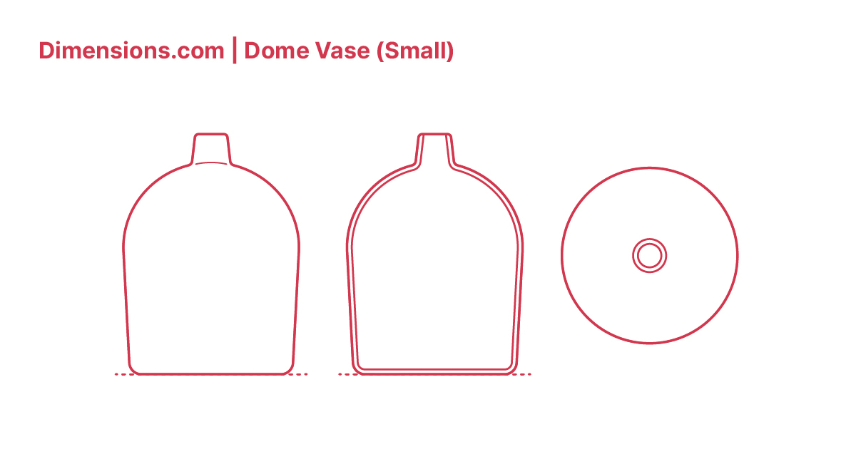 Dome Vase (Small) Dimensions & Drawings | Dimensions.com