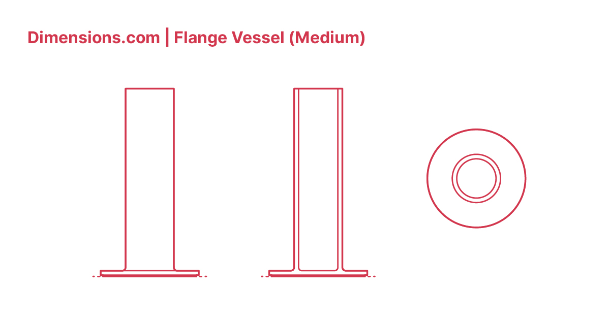 Flange Vessel (Medium) Dimensions & Drawings | Dimensions.com