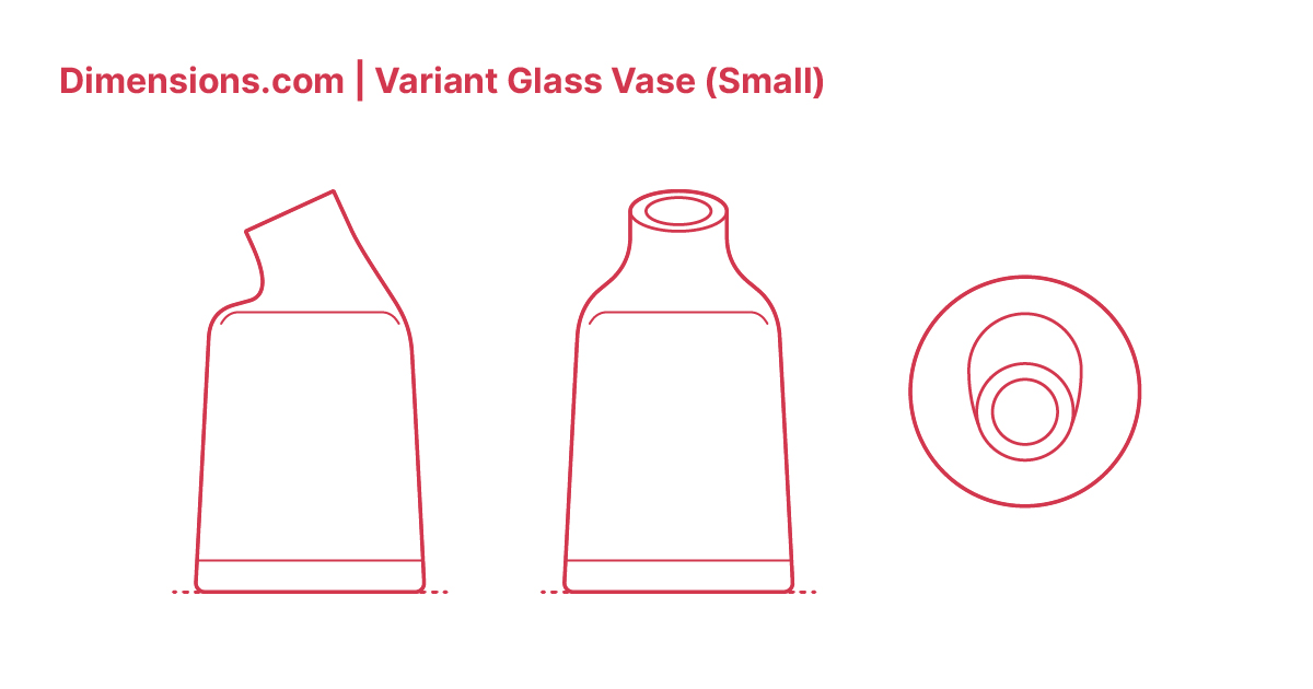 Variant Glass Vase (Small) Dimensions & Drawings | Dimensions.com