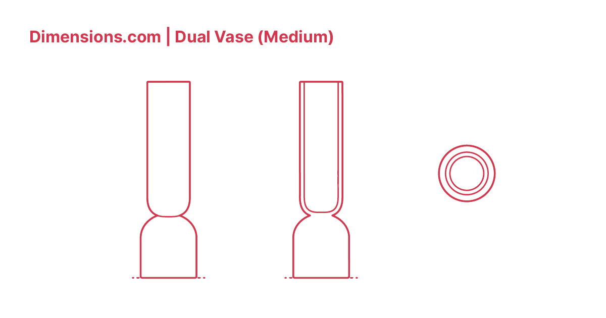 Dual Vase (Medium) Dimensions & Drawings | Dimensions.com