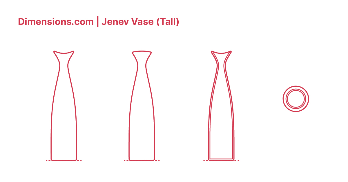 Jenev Vase (Tall) Dimensions & Drawings | Dimensions.com