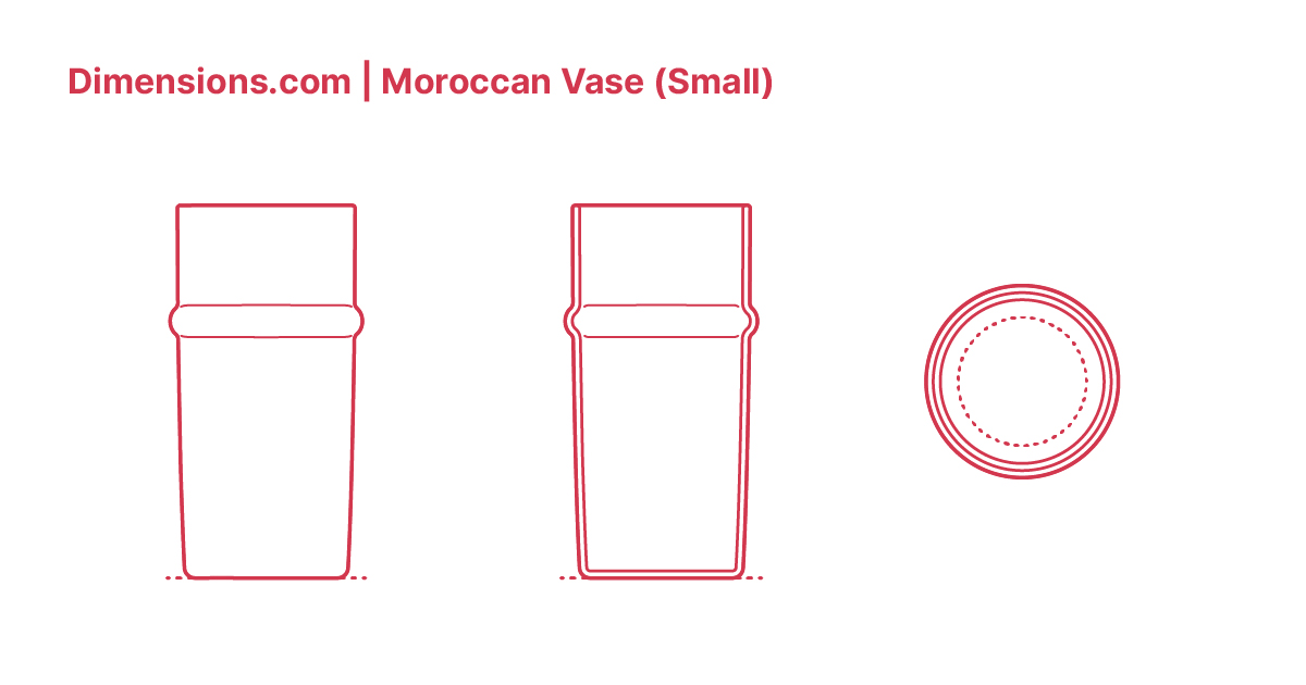 Moroccan Vase (Small) Dimensions & Drawings | Dimensions.com