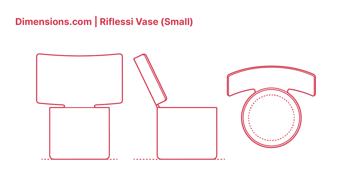 Riflessi Vase (Small) Dimensions & Drawings | Dimensions.com