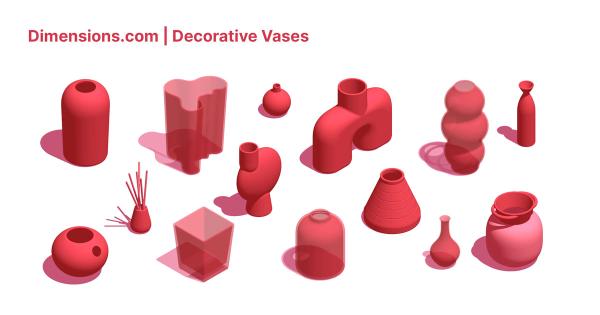 Decorative Vases Dimensions & Drawings | Dimensions.com