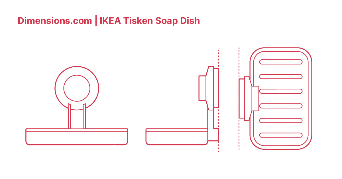 IKEA Tisken Soap Dish Dimensions & Drawings | Dimensions.com