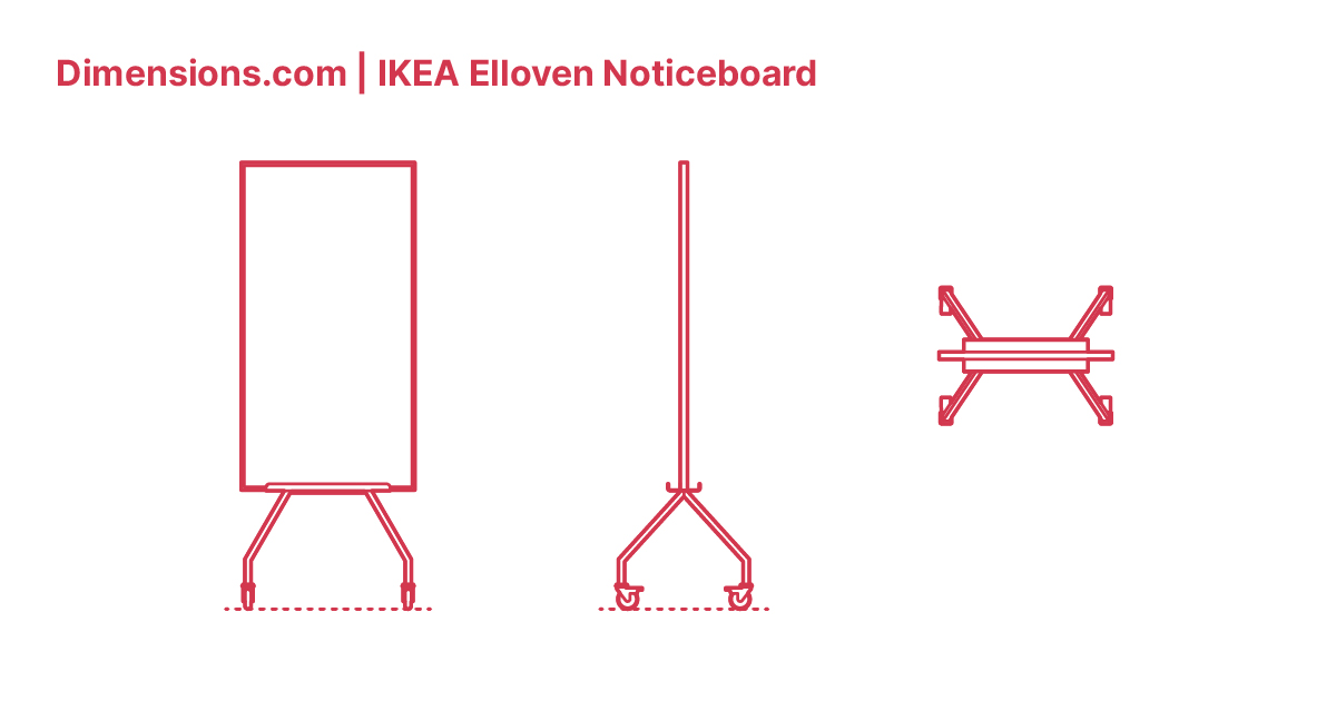 IKEA Elloven Noticeboard Dimensions & Drawings | Dimensions.com
