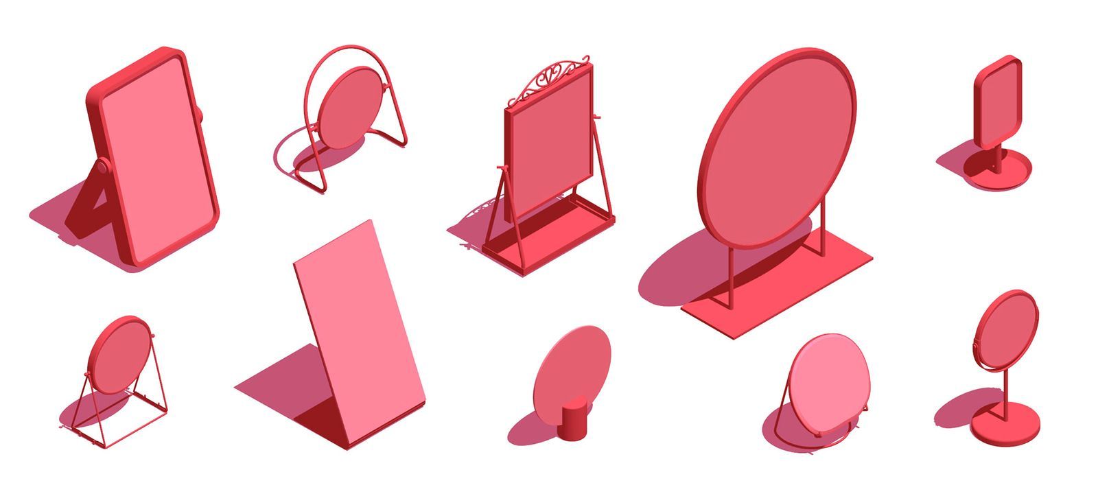 Table Mirrors Dimensions & Drawings | Dimensions.com
