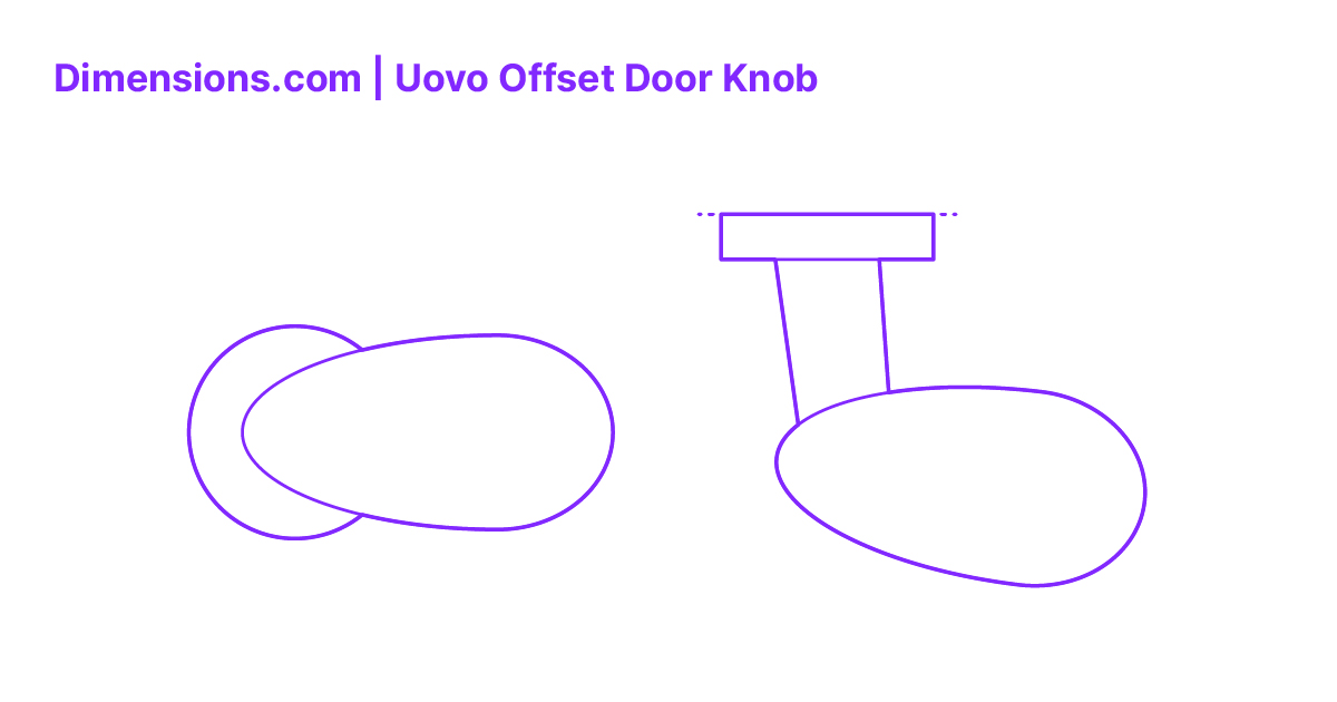 Uovo Offset Door Knob Dimensions & Drawings | Dimensions.com