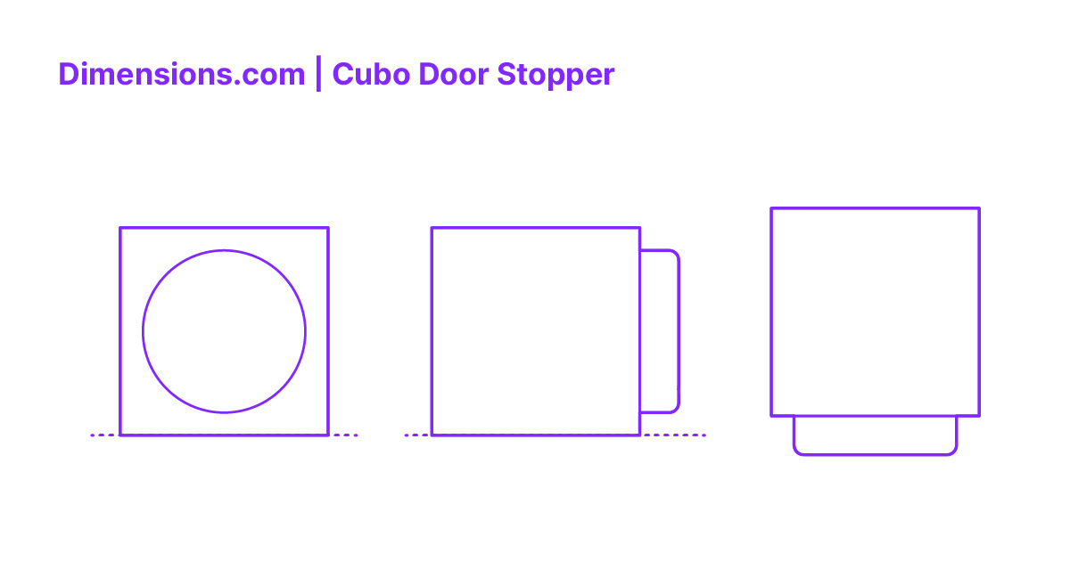 Cubo Door Stopper Dimensions & Drawings | Dimensions.com