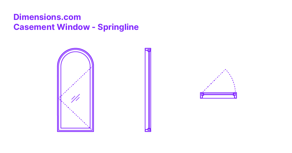 Casement Window - Springline Dimensions & Drawings | Dimensions.com
