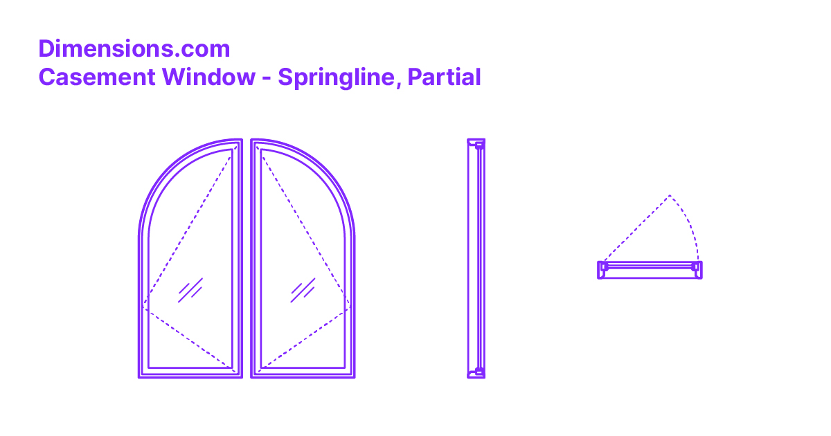 Casement Window - Springline, Partial Dimensions & Drawings | Dimensions.com