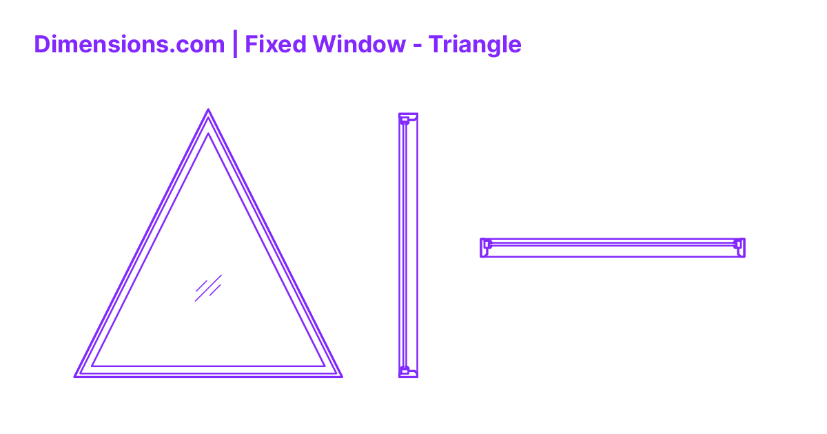 Fixed Window - Triangle Dimensions & Drawings | Dimensions.com