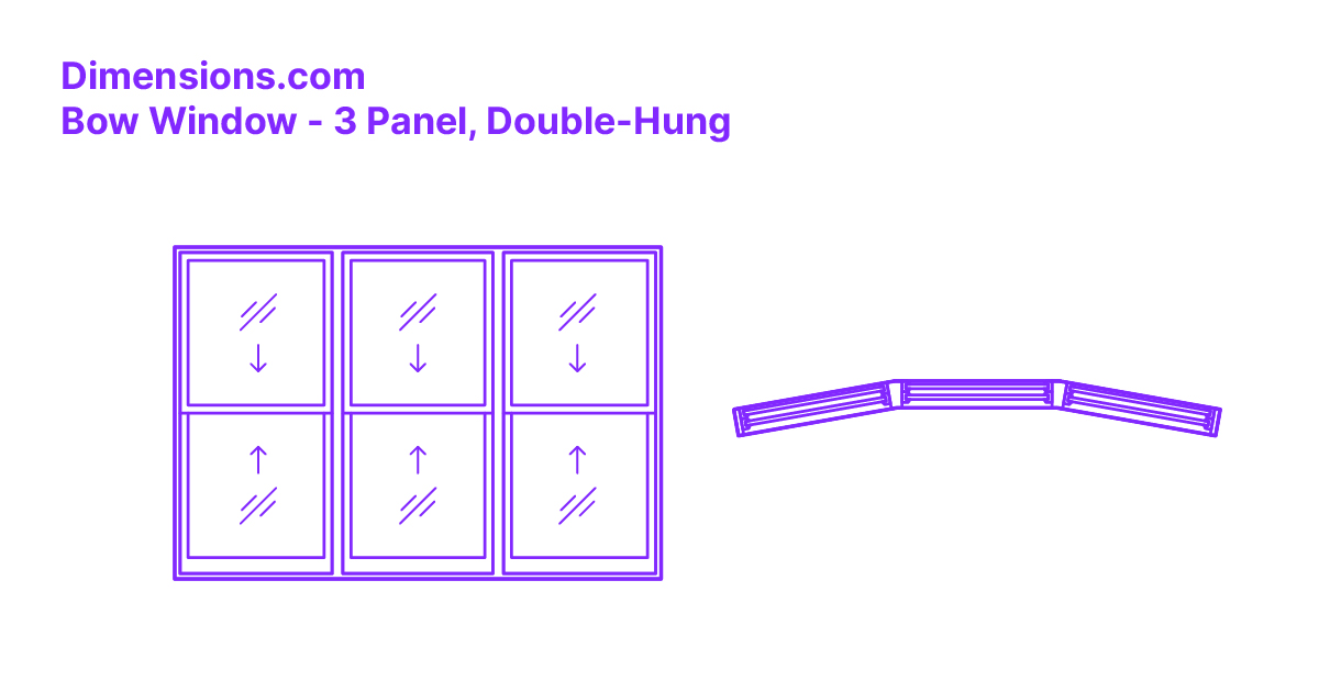 Bow Window Panel, Double-Hung Dimensions Drawings, 54% OFF