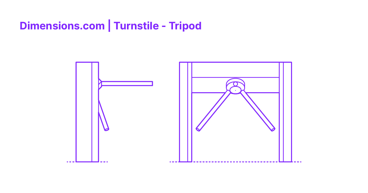 Turnstile - Tripod Dimensions & Drawings | Dimensions.com