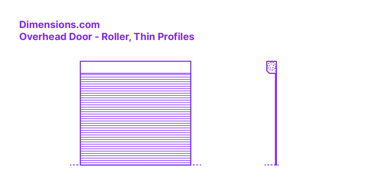 Overhead Door - Roller, Thin Profiles Dimensions & Drawings ...