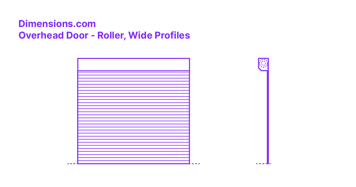 Overhead Door - Roller, Wide Profiles Dimensions & Drawings ...