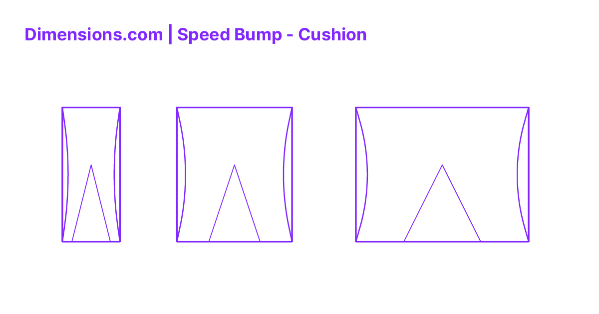 Speed Bump - Cushion Dimensions & Drawings | Dimensions.com