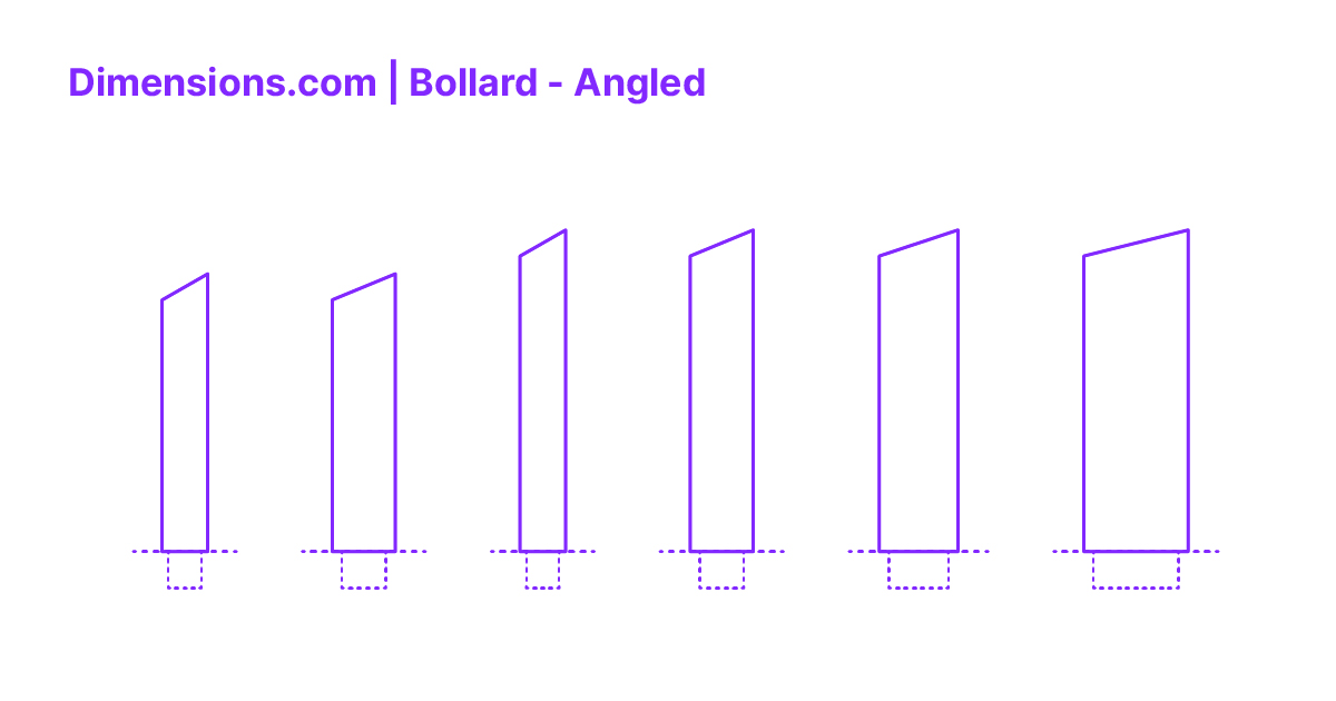Bollard - Angled Dimensions & Drawings | Dimensions.com