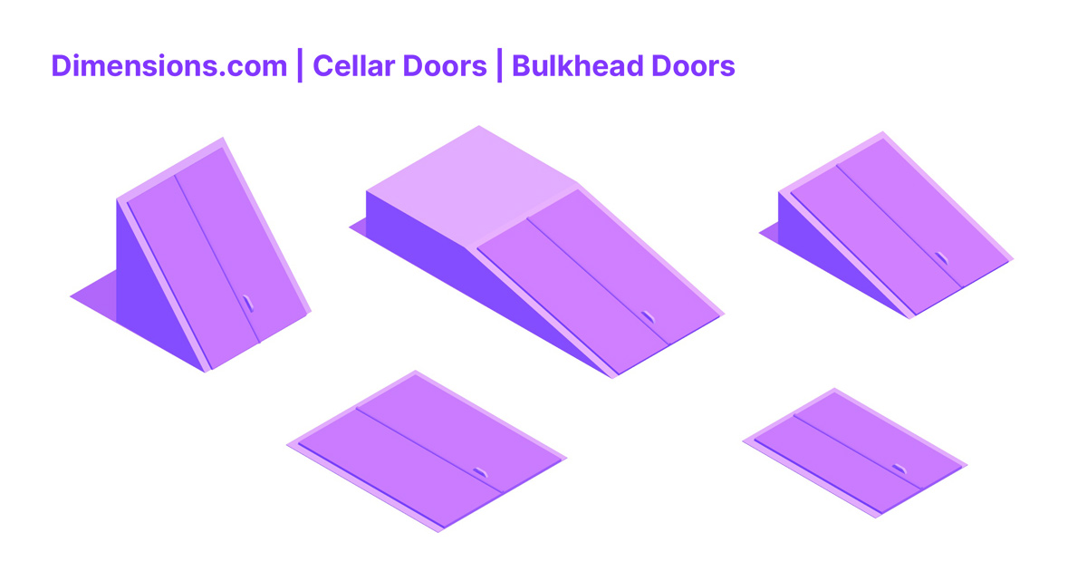 Cellar Doors | Bulkhead Doors Dimensions & Drawings | Dimensions.com