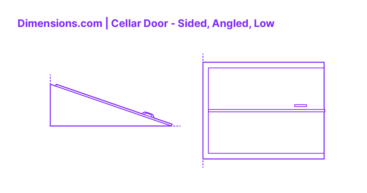 Cellar Door - Sided, Angled, Low Dimensions & Drawings | Dimensions.com