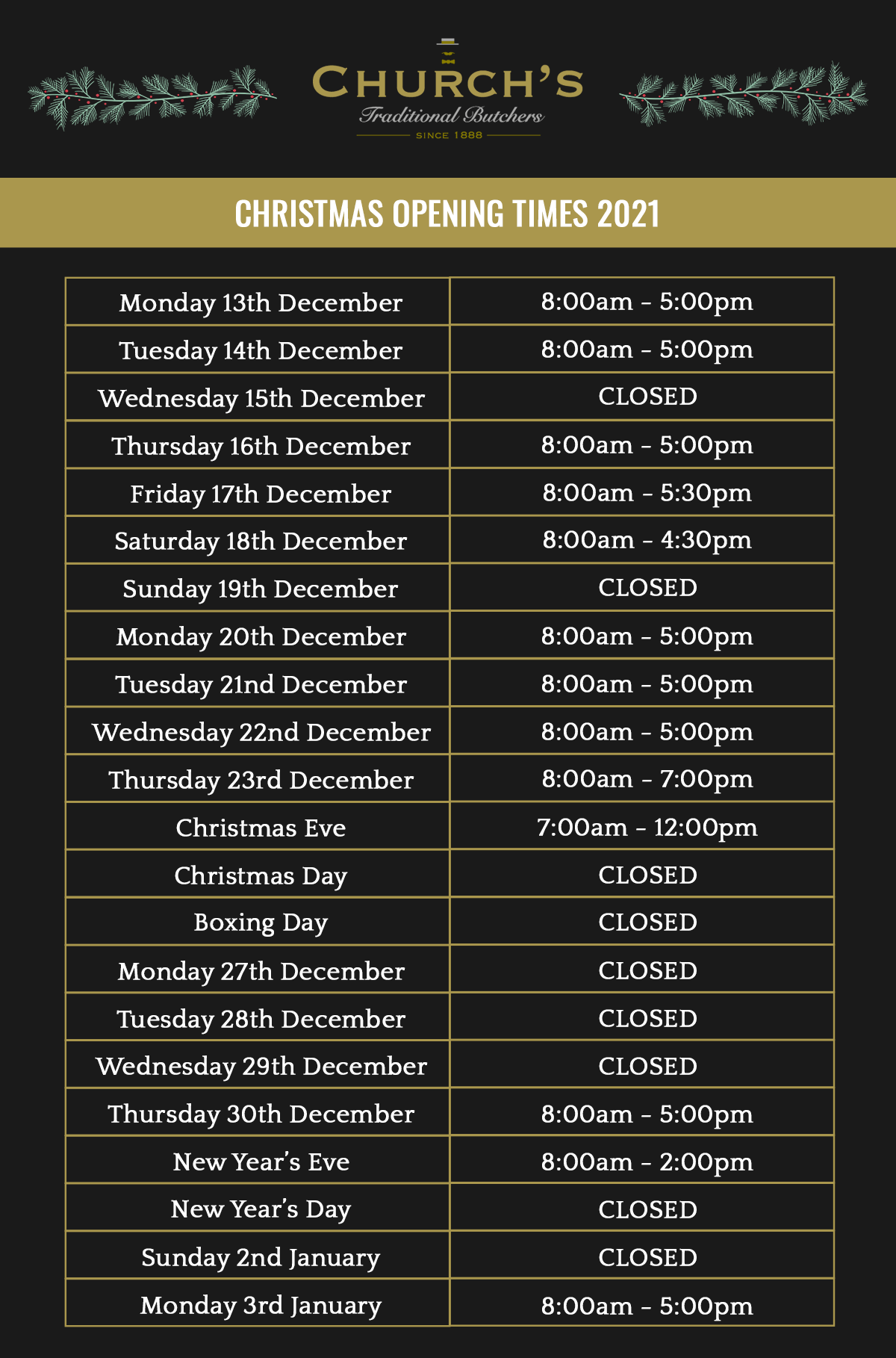 Home | Church's Butchers