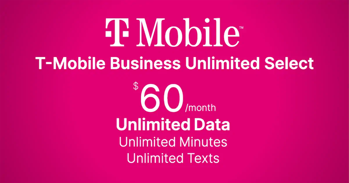 T-Mobile Business Unlimited Select Plan: Price & Features