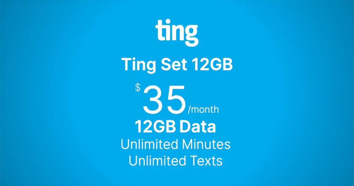 Ting Set 12GB Plan: Price & Features