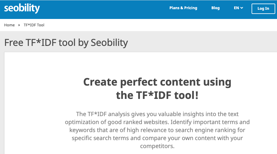 TF IDF Score SEO Glossary