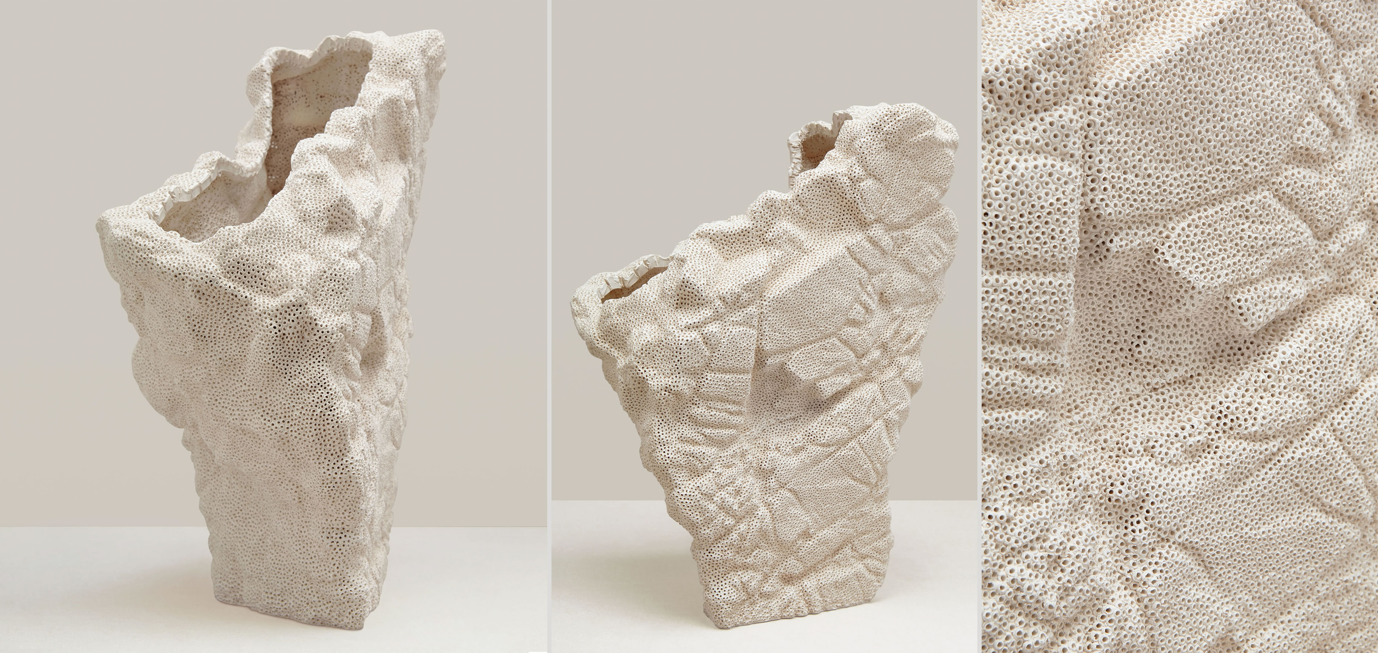 "Mineral" Pierced Freeform Vase | Gilles Caffier | Habachy Designs