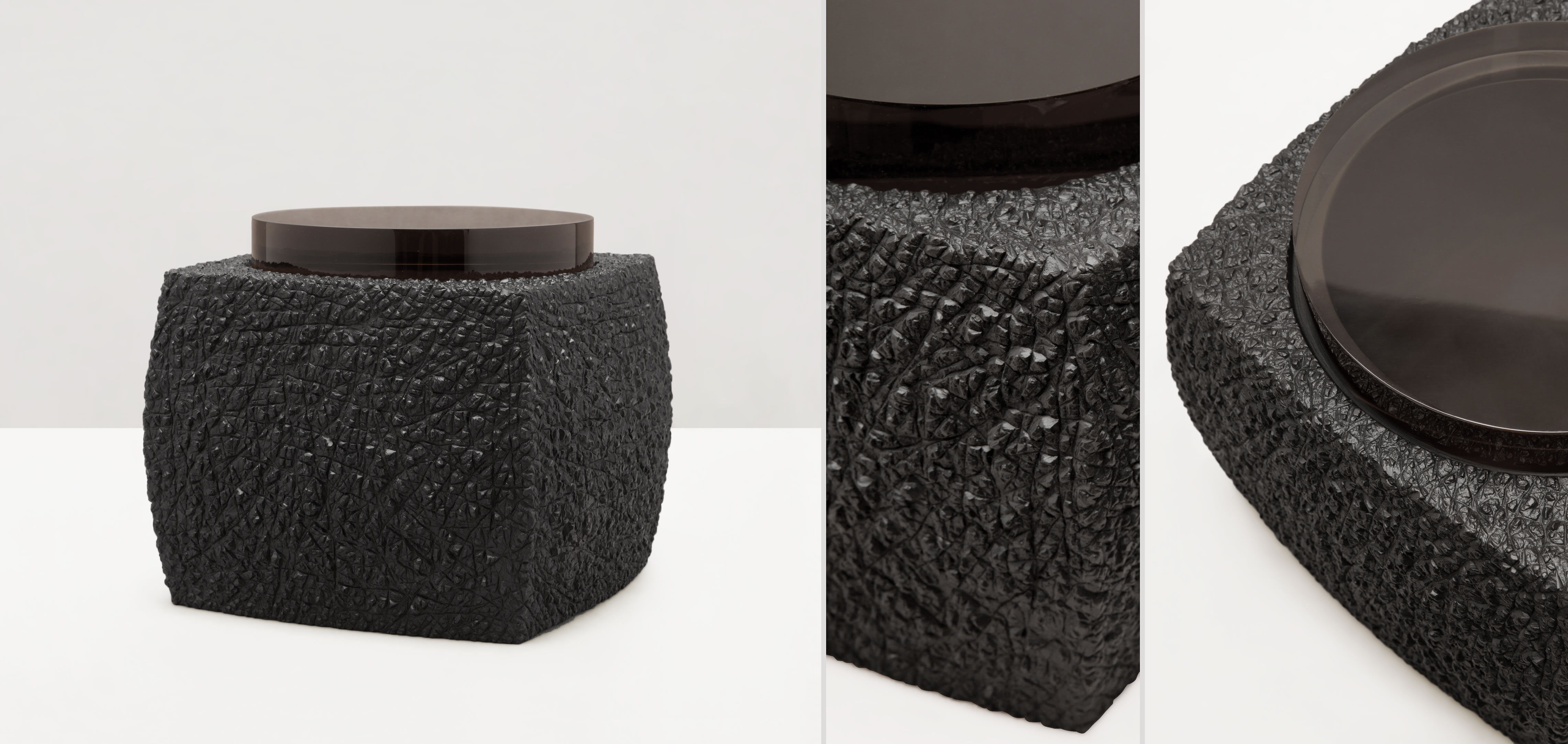 "Elephant Skin" Carved Flat Box With See Through Lid | Gilles Caffier ...