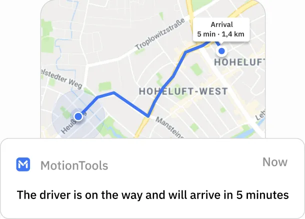 Last mile delivery software - MotionTools