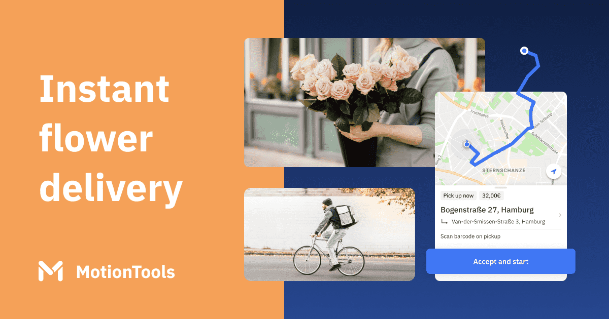 Instant flower delivery software with mobile apps | MotionTools platform