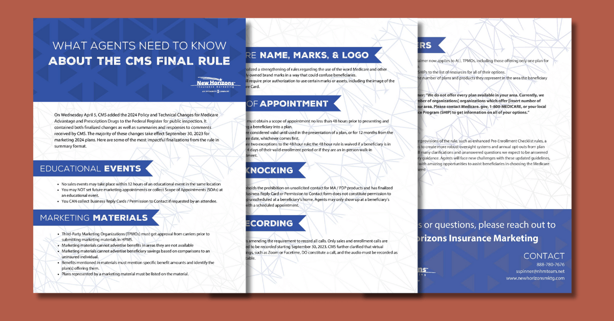 What Agents Need to Know About the 2024 CMS Final Rule (Handout Available)