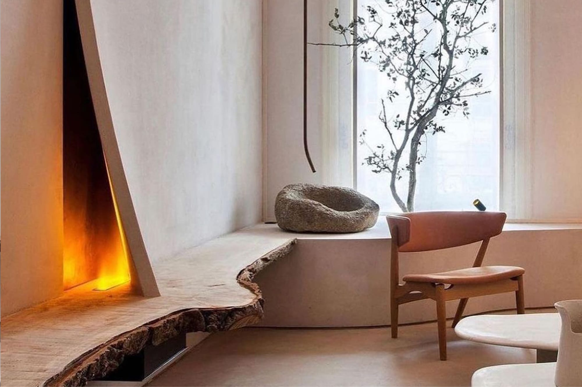 A Minimal Fireplace Inspired By Nature — minimalgoods