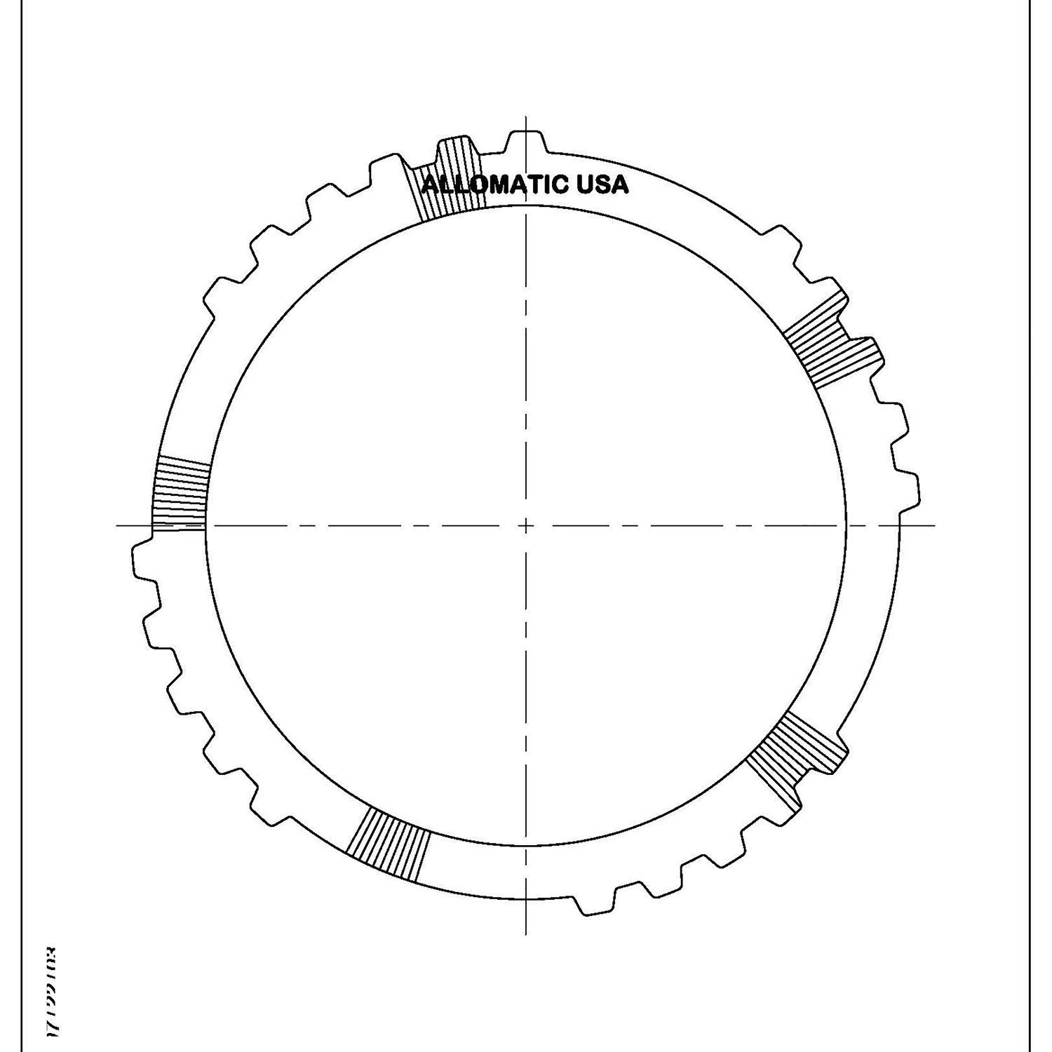 F2DZ-7E085-A - AXOD, AXOD-E, AX4S Intermediate (Waved) Steel Clutch Plate