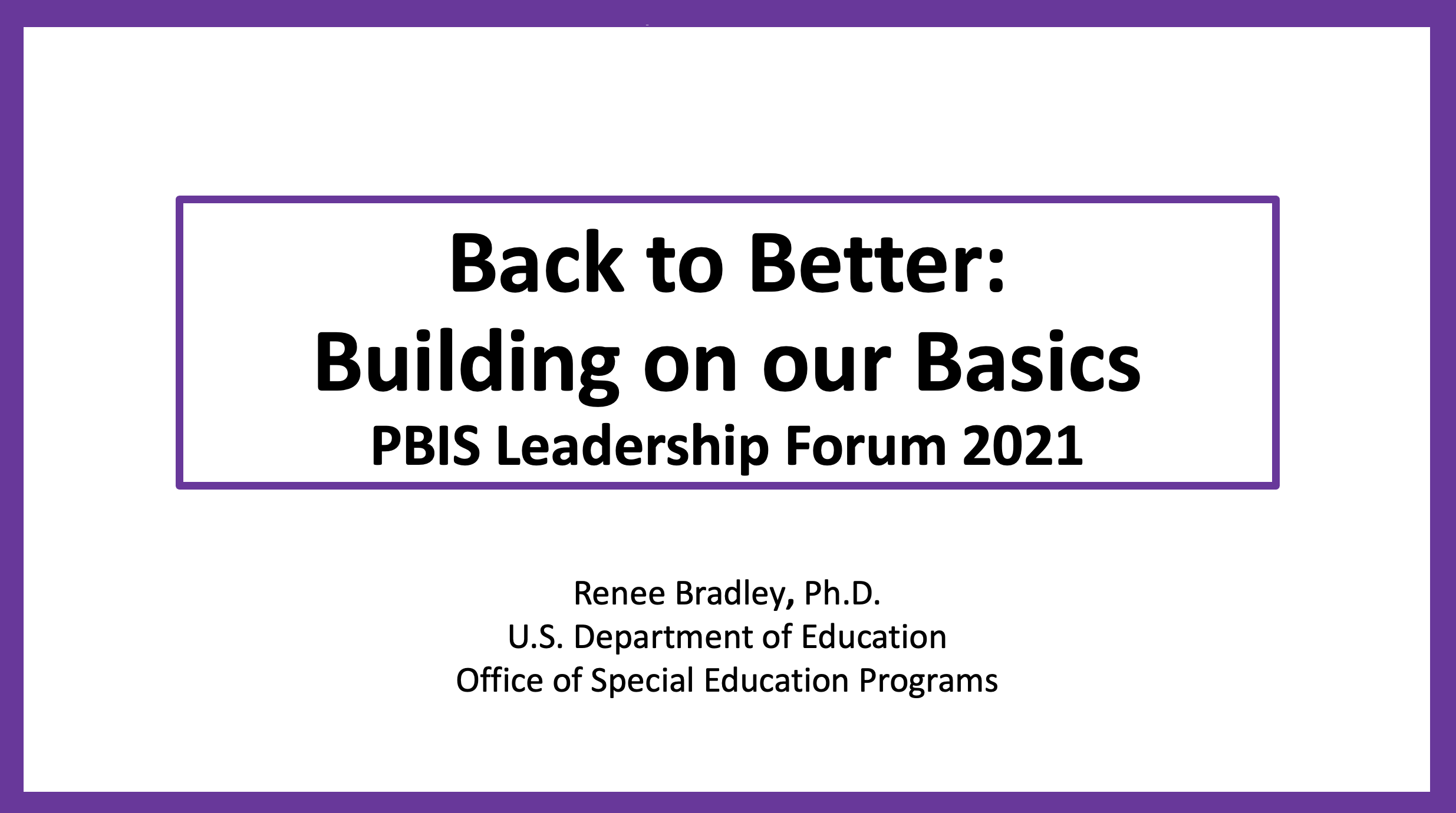 Center on PBIS | Video