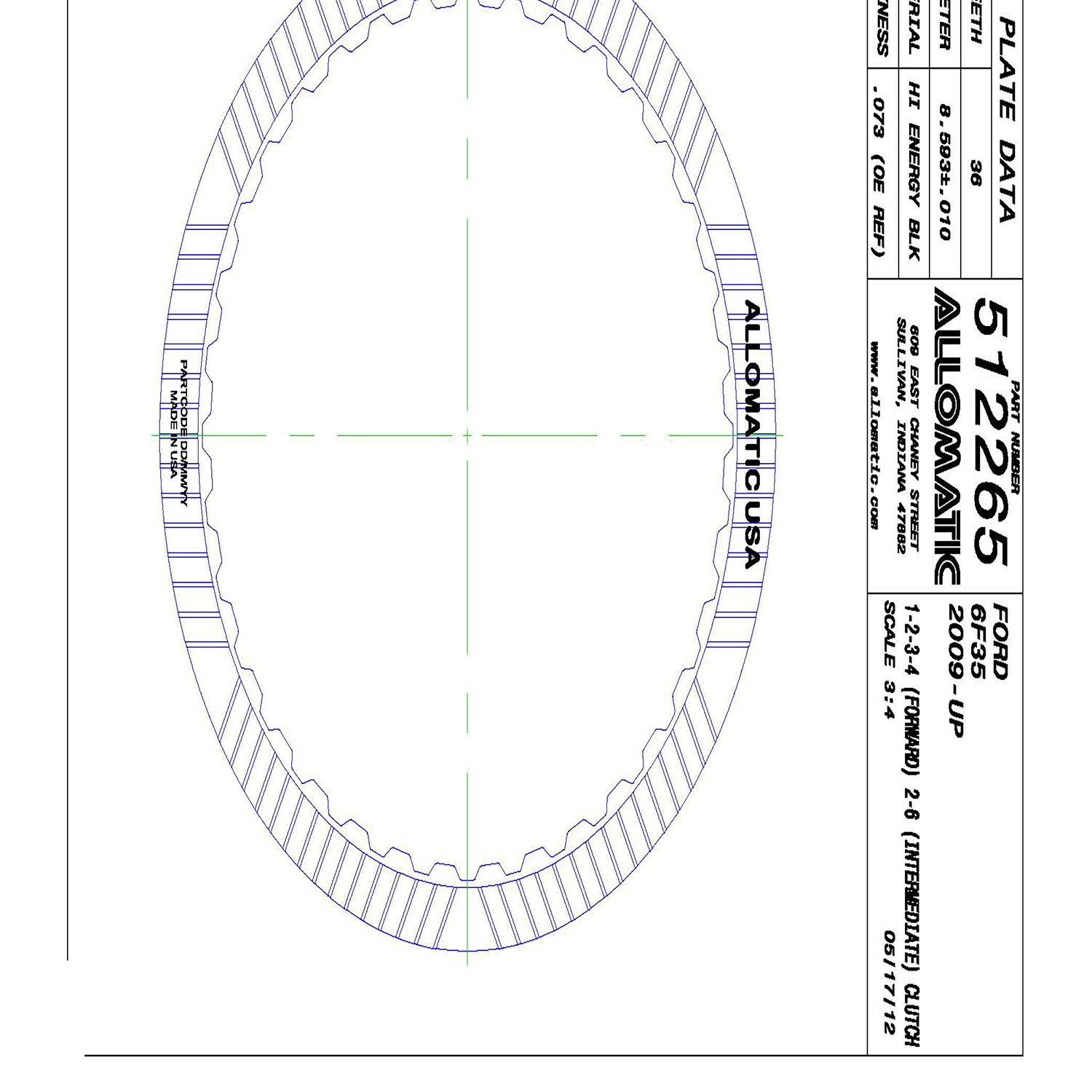 FORD 6F35 GEN 2 (2012-ON) 1, 2, 3, 4 Forward, 2, 6 Intermediate Clutch ...