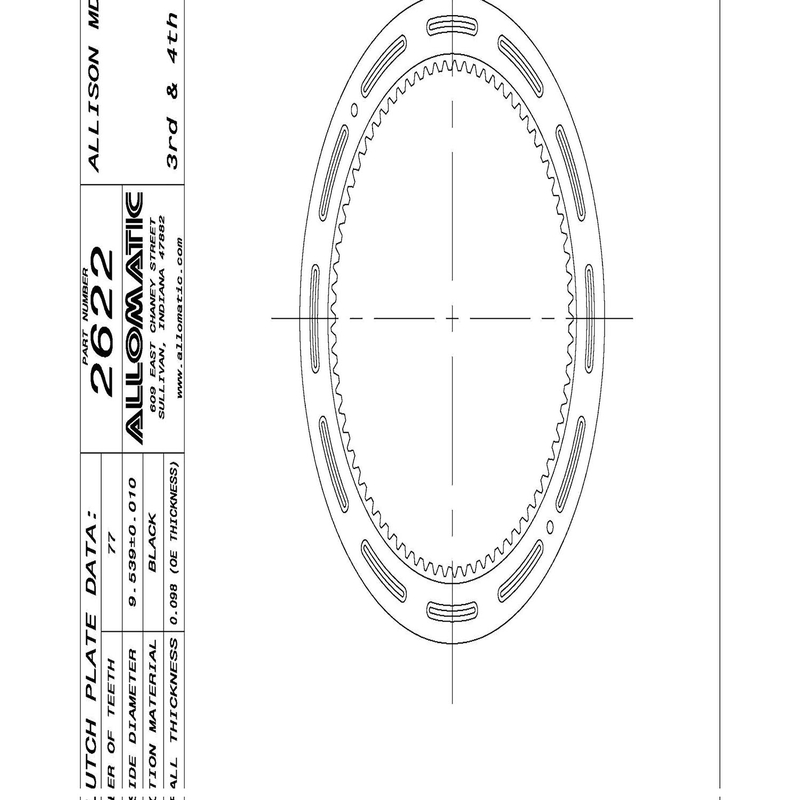 ALLISON MD SERIES C3, C4 Friction Clutch Plate 512622 | Allomatic