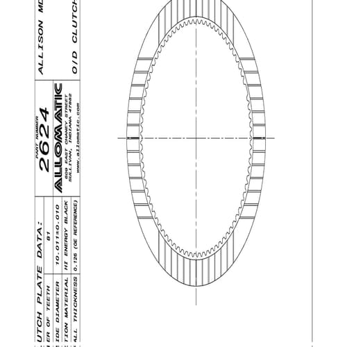 ALLISON MD SERIES C5 High Energy Friction Clutch Plate 512624 | Allomatic