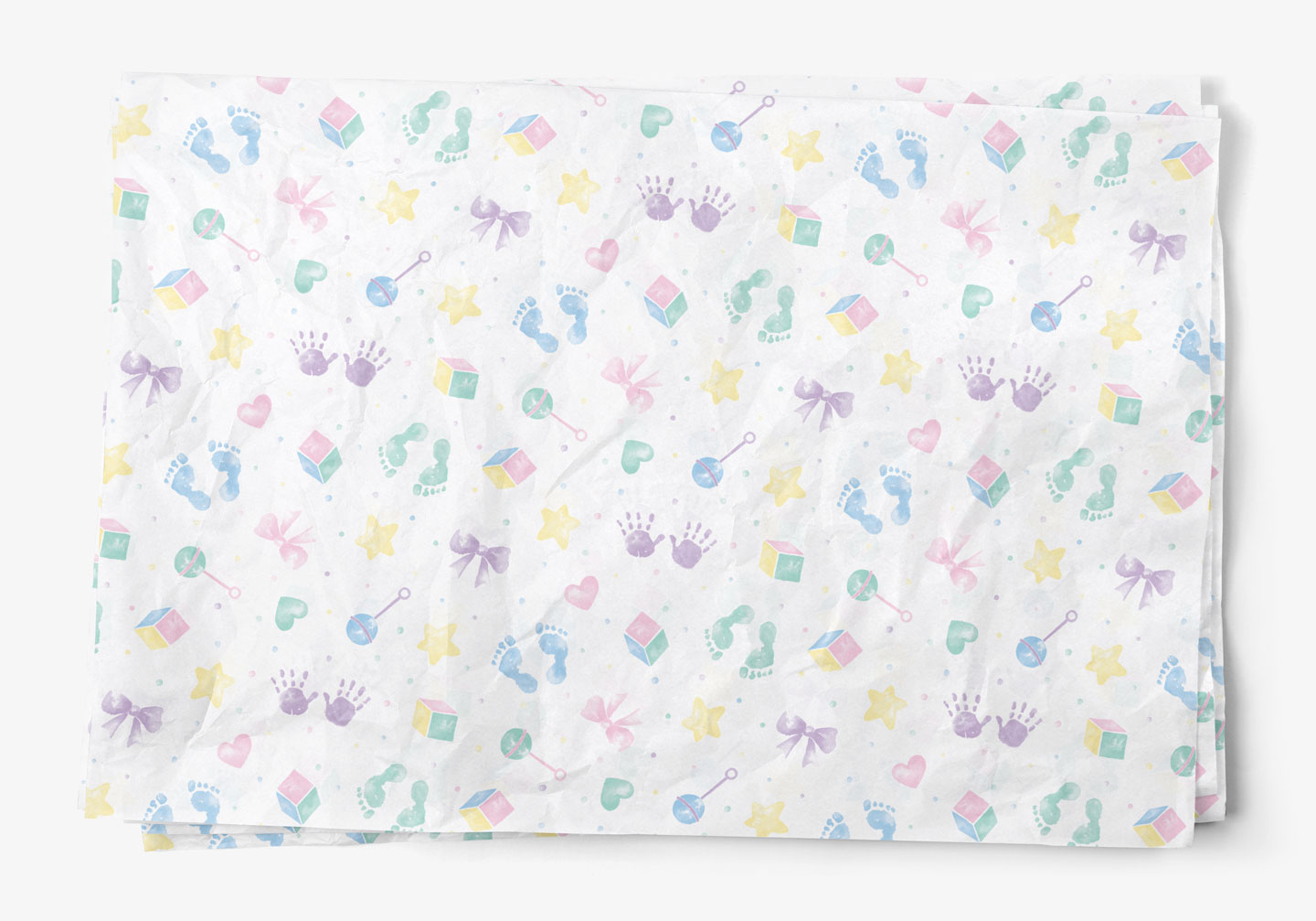Baby Prints Tissue Paper | SatinWrap by Seaman Paper