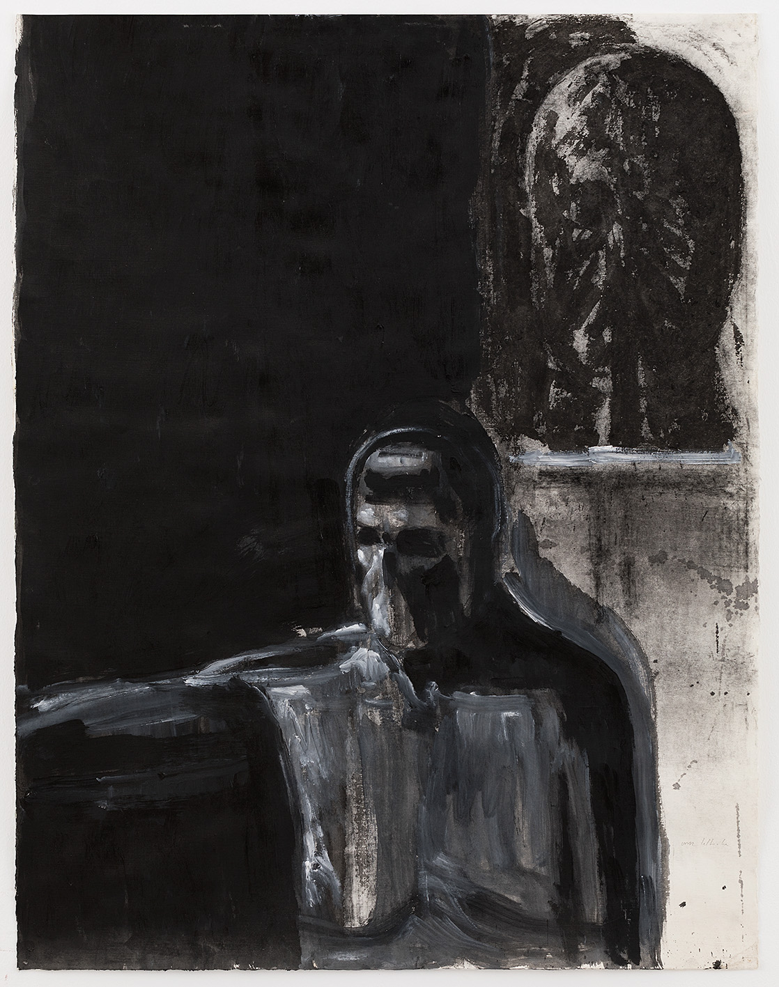 Ofer Lellouche, Self Portrait of the Artist with a Bust of His Father