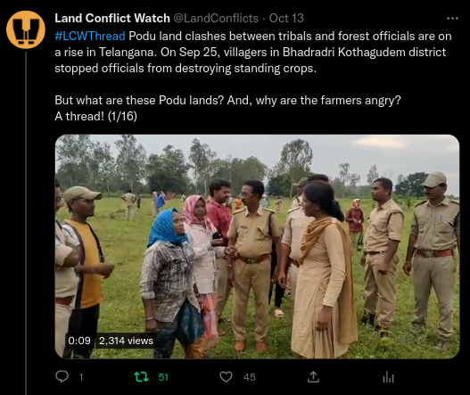 Podu land conflicts in Telangana