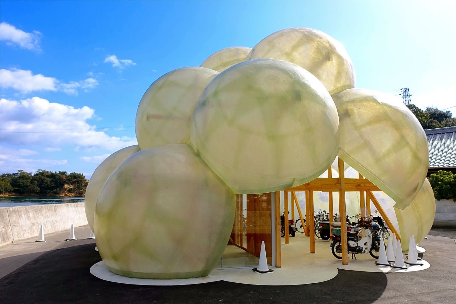 Bubble Bicycle Shelter by SANAA
