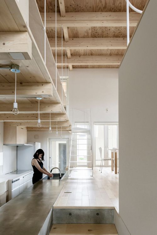 Roof and Rectangular House by Jun Igarashi Architects