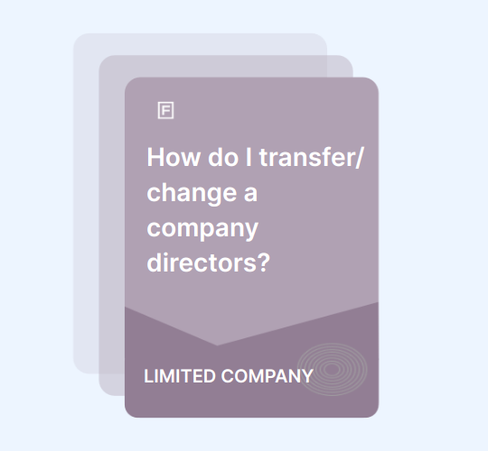 How do I transfer/ change a company directors?
